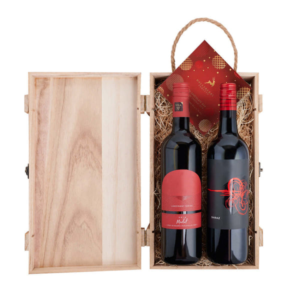 Christmas Wine Duo Gift Box – Wine gift baskets – America delivery ...