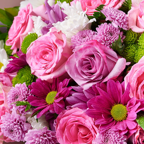 Pink & Purple Mixed Daisy Bouquet – Mixed Bouquet – America delivery ...
