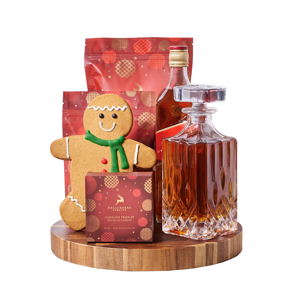 Gingerbread Man & Holiday Decanter Gift – Christmas gift baskets ...