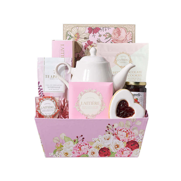 Sweet Treats & Tea Gift Tray – Gourmet Gifts –America Blooms delivery